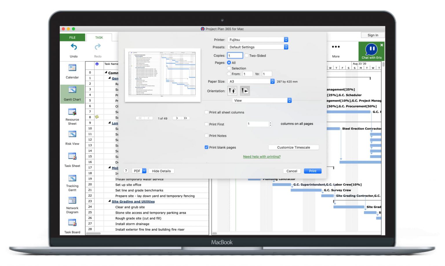Simple Scheduling tool for Construction - Project Plan 365