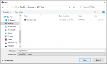 Export to MPP - Project Plan 365