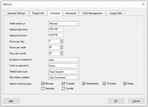 Schedule Calendar – Project Plan 365