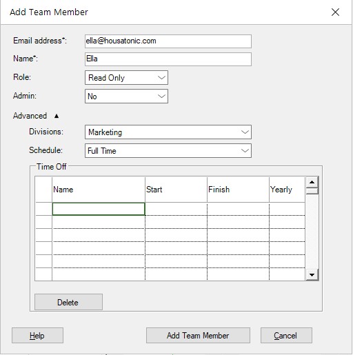 Manage Team Members – Project Plan 365