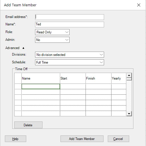 Manage Team Members – Project Plan 365