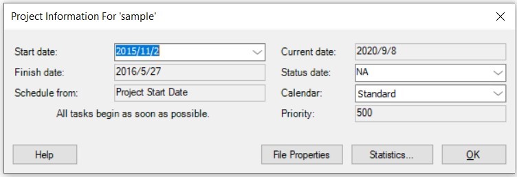 Statistics – Project Plan 365