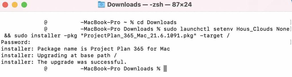 Silent Install/Uninstall Project Plan 365 for Mac - Project Plan 365