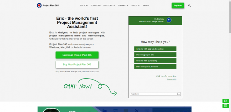 Erix Chatbot - Project Plan 365