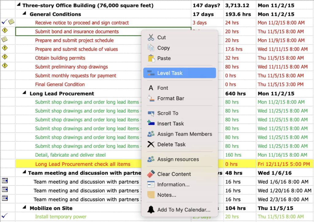 Resource Leveling - Project Plan 365