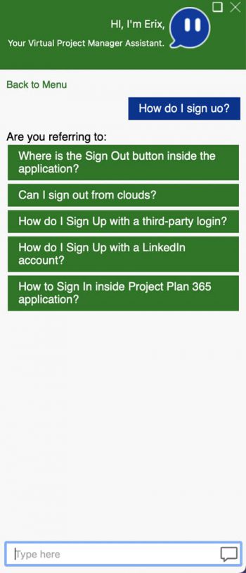 Erix Chatbot - Project Plan 365