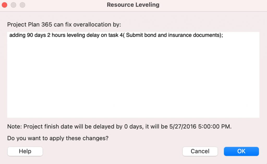 Resource Leveling - Project Plan 365