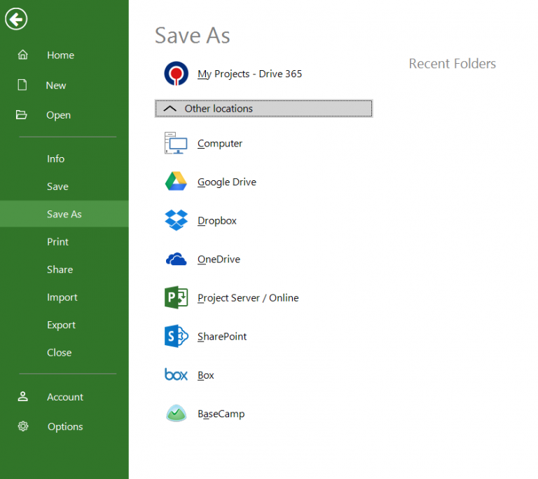 Lesson 7: Save Project Plan - Project Plan 365