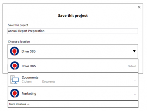 Save As - Project Plan 365