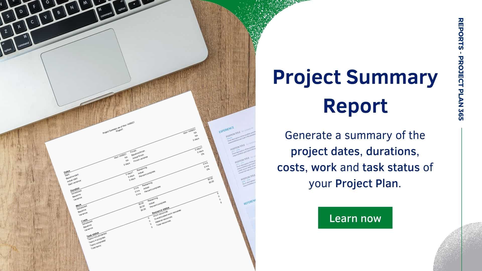 Project Summary Report Project Plan 365