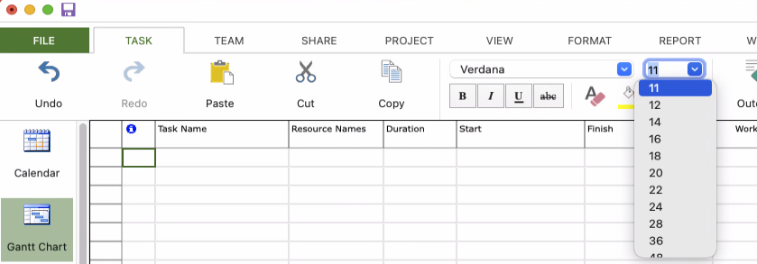 Font Text Style – Project Plan 365