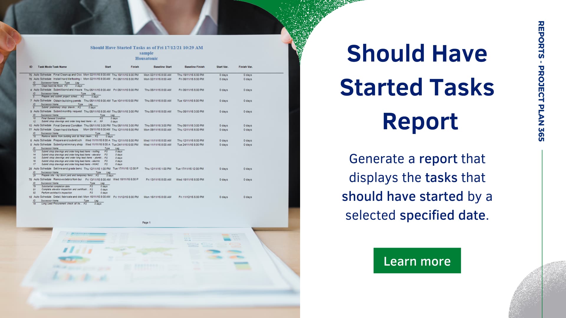 Should Have Started Tasks Report - Project Plan 365