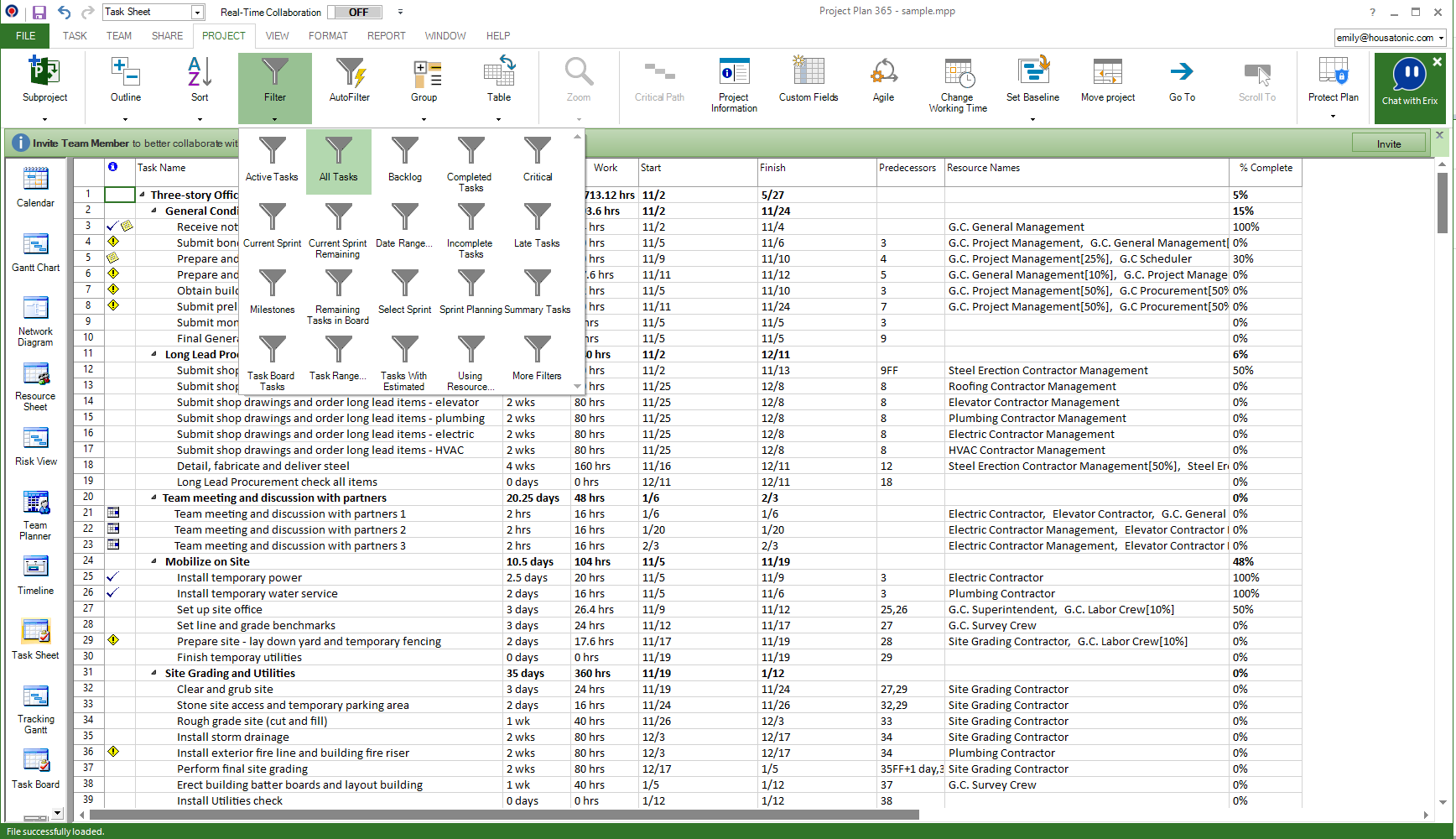 Task Sheet - Project Plan 365