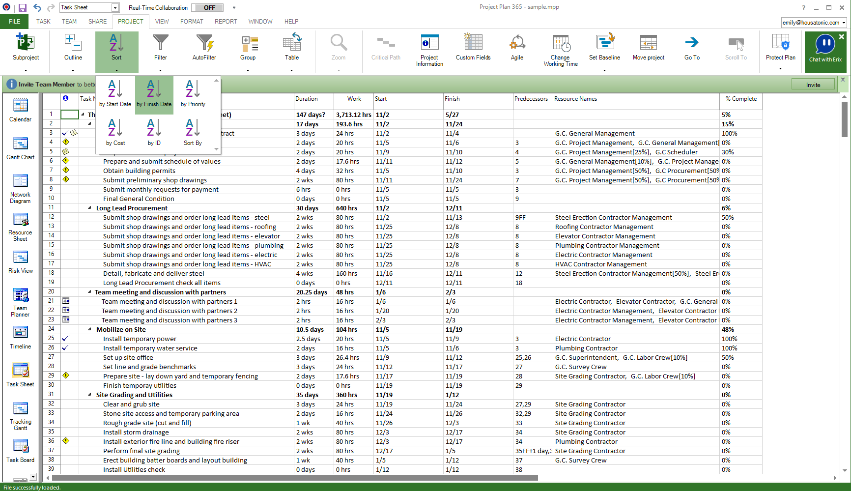 Task Sheet - Project Plan 365
