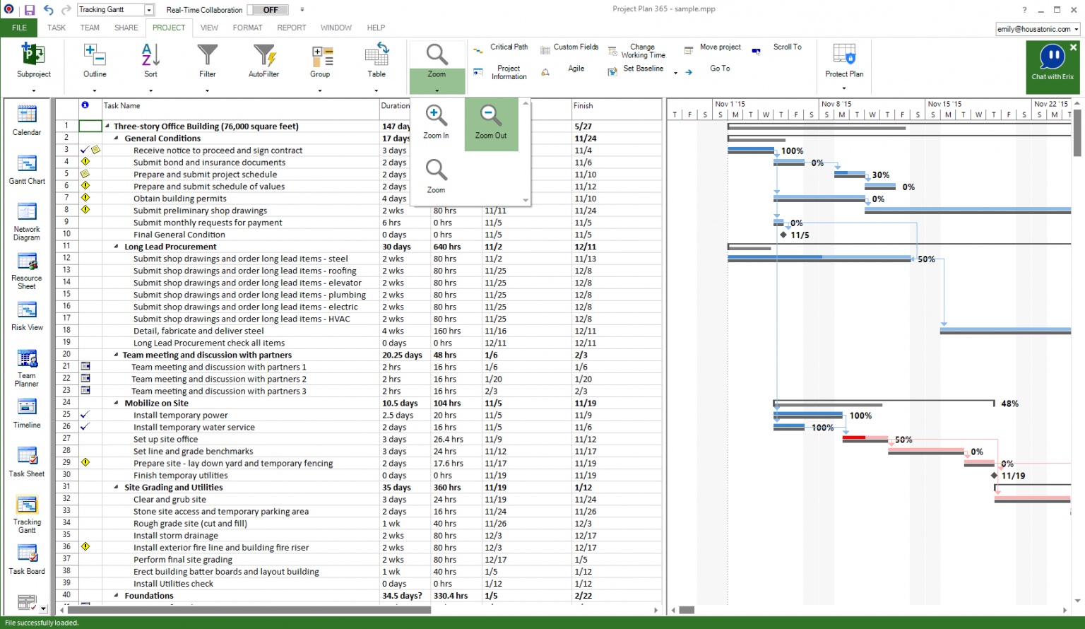 Tracking Gantt - Project Plan 365
