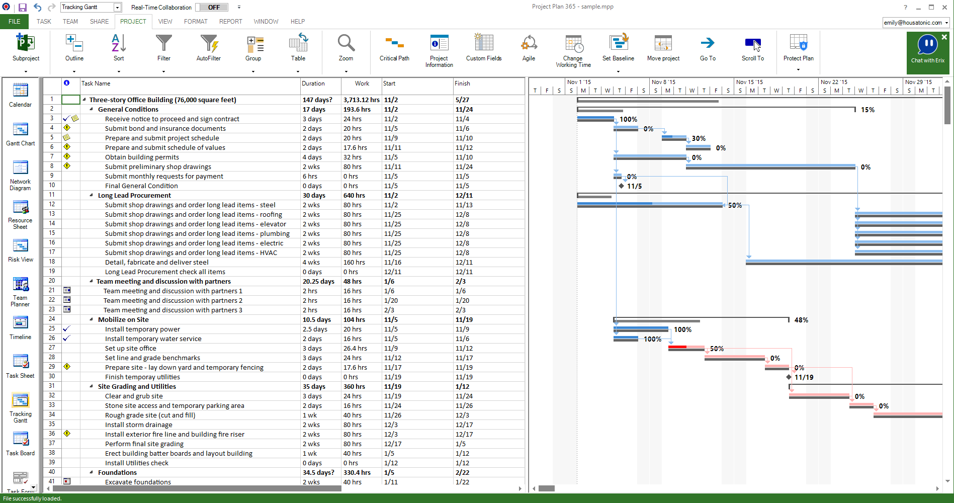 Tracking Gantt - Project Plan 365