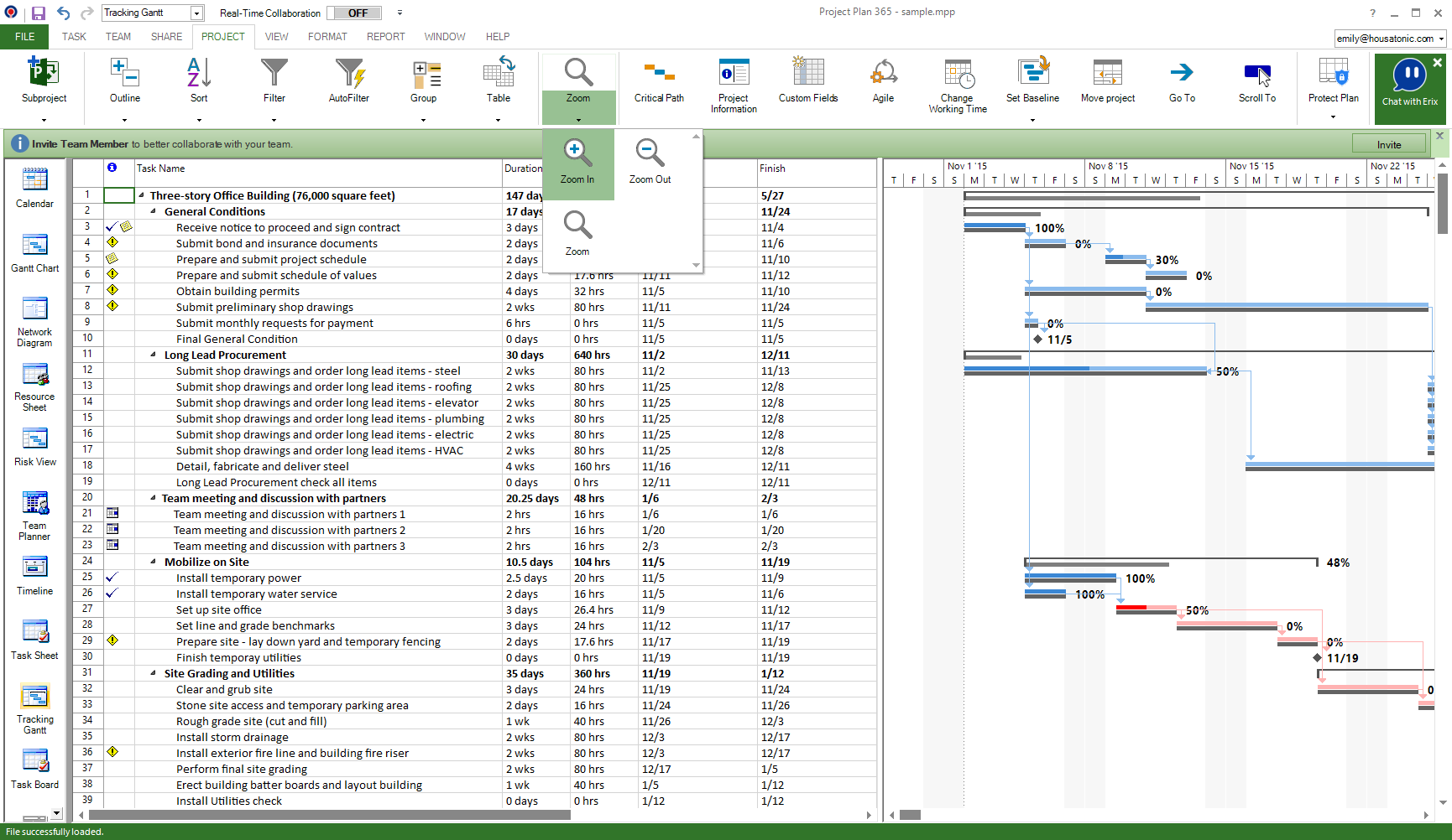 Tracking Gantt - Project Plan 365
