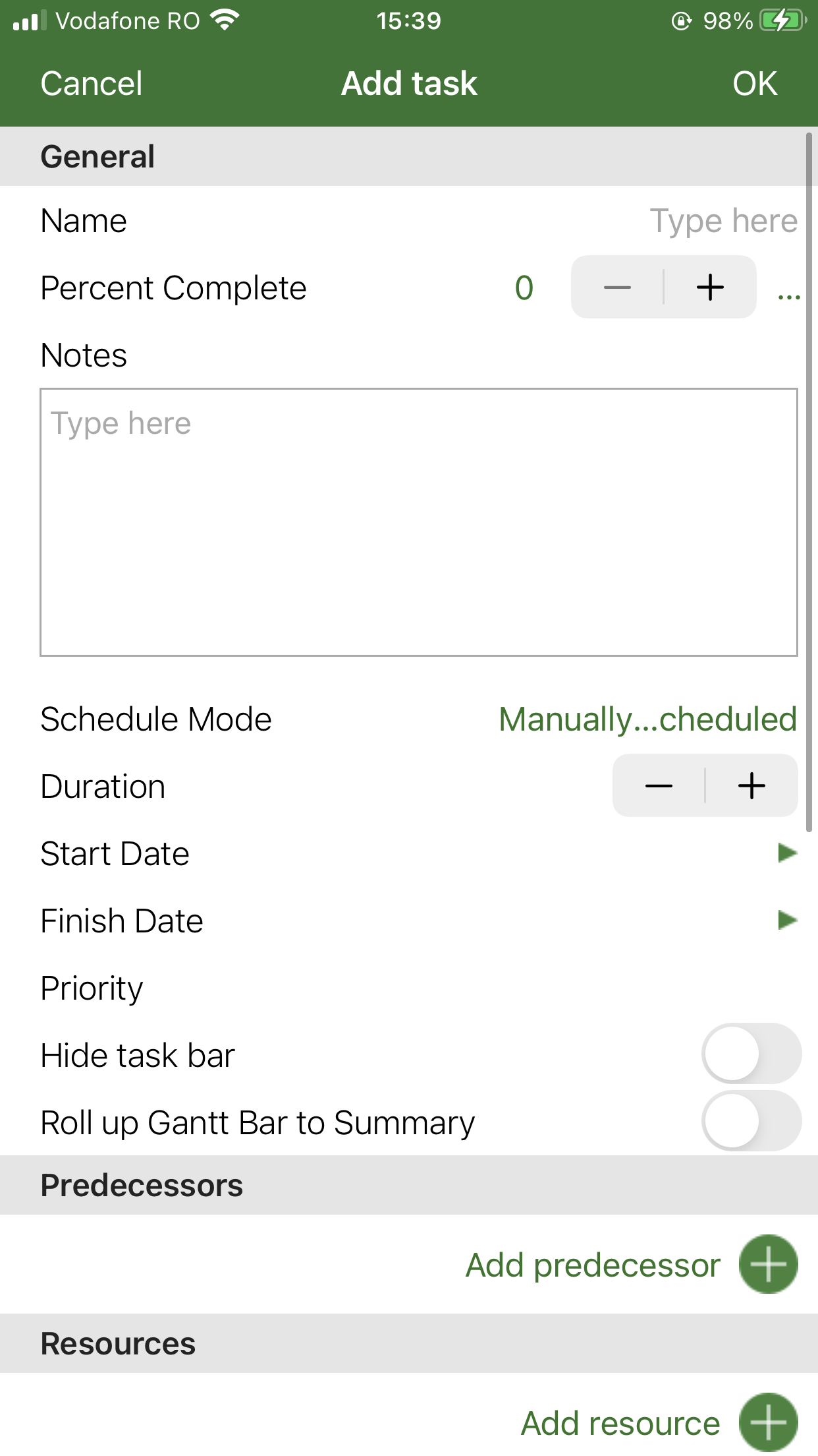 All Tasks view - Project Plan 365