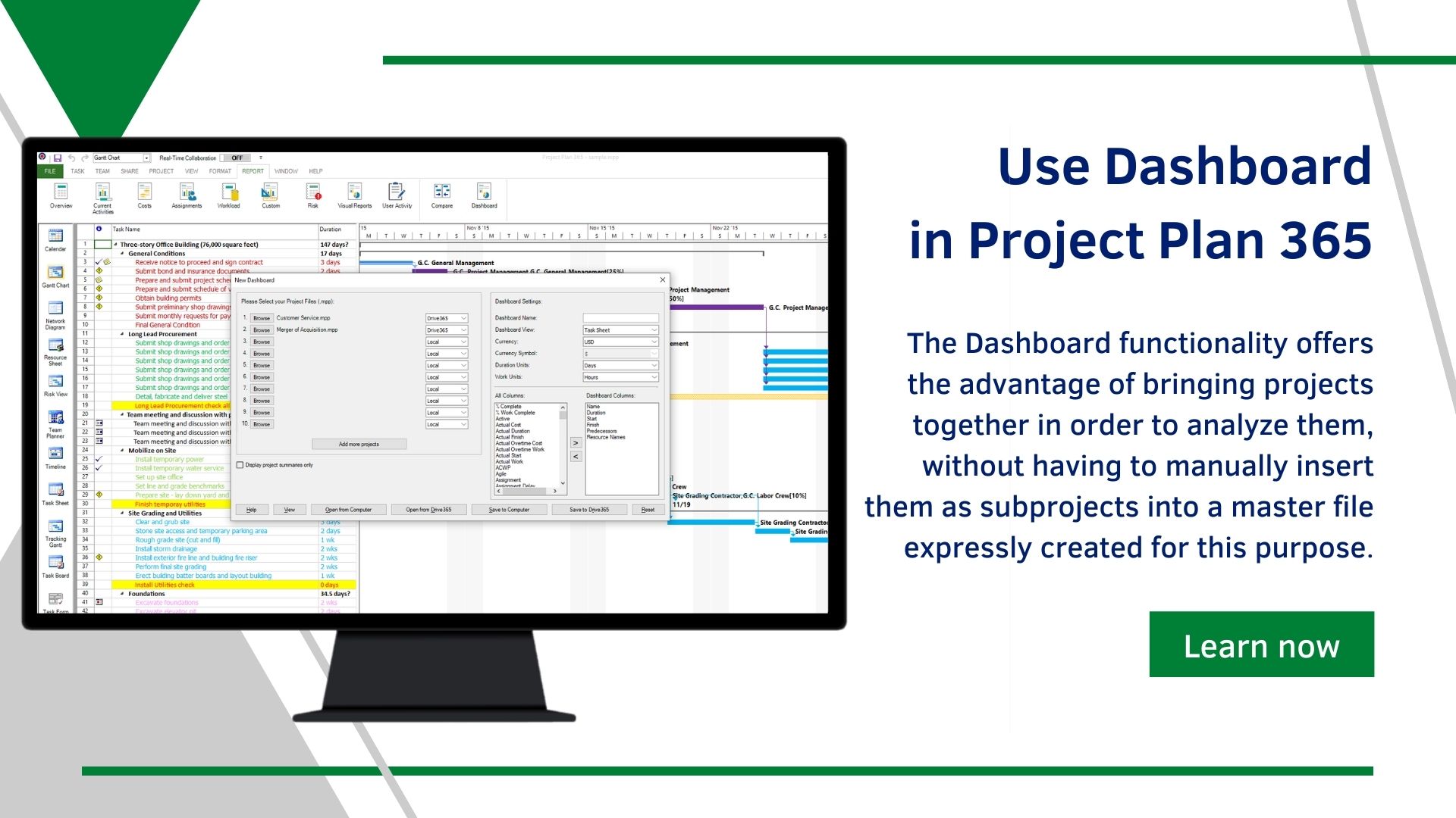 Dashboard - Project Plan 365