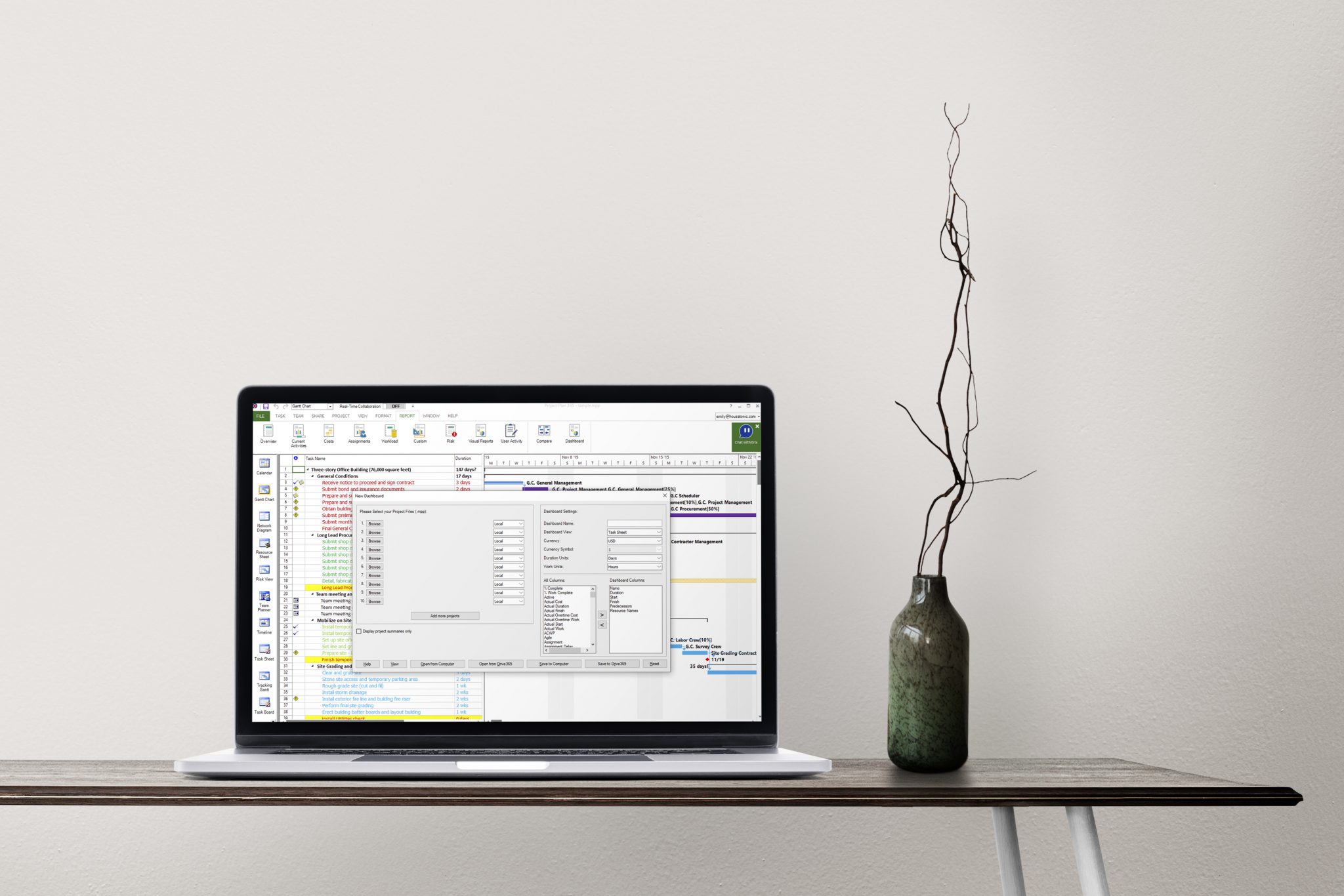 Dashboard - Project Plan 365