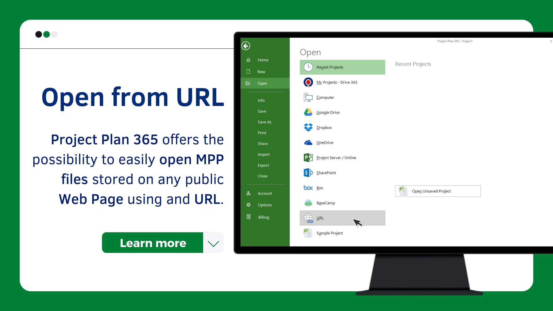 Open from URL - Project Plan 365 Open from URL - Project Plan 365