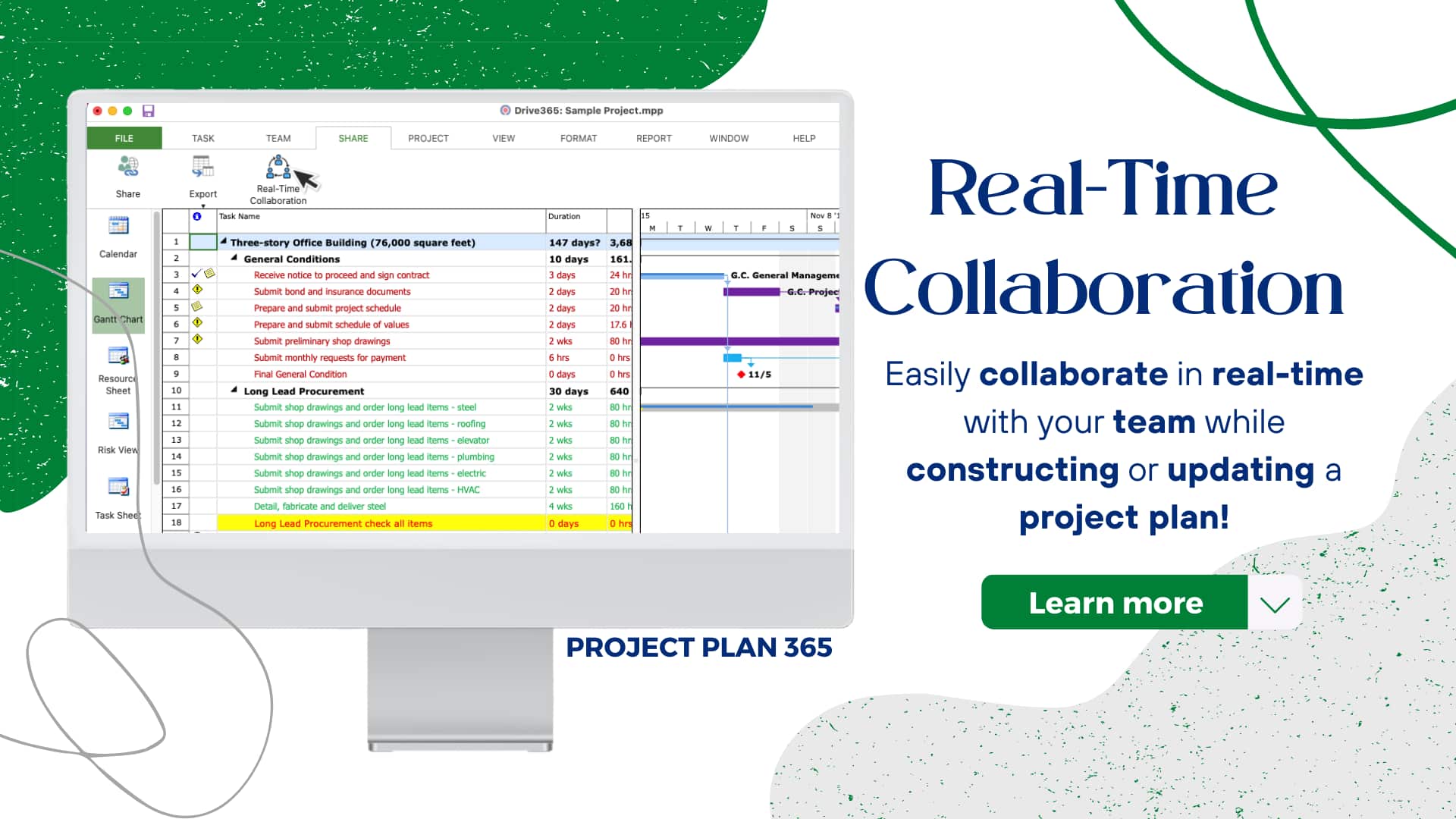 Enabling MPP files for collaboration – Project Plan 365