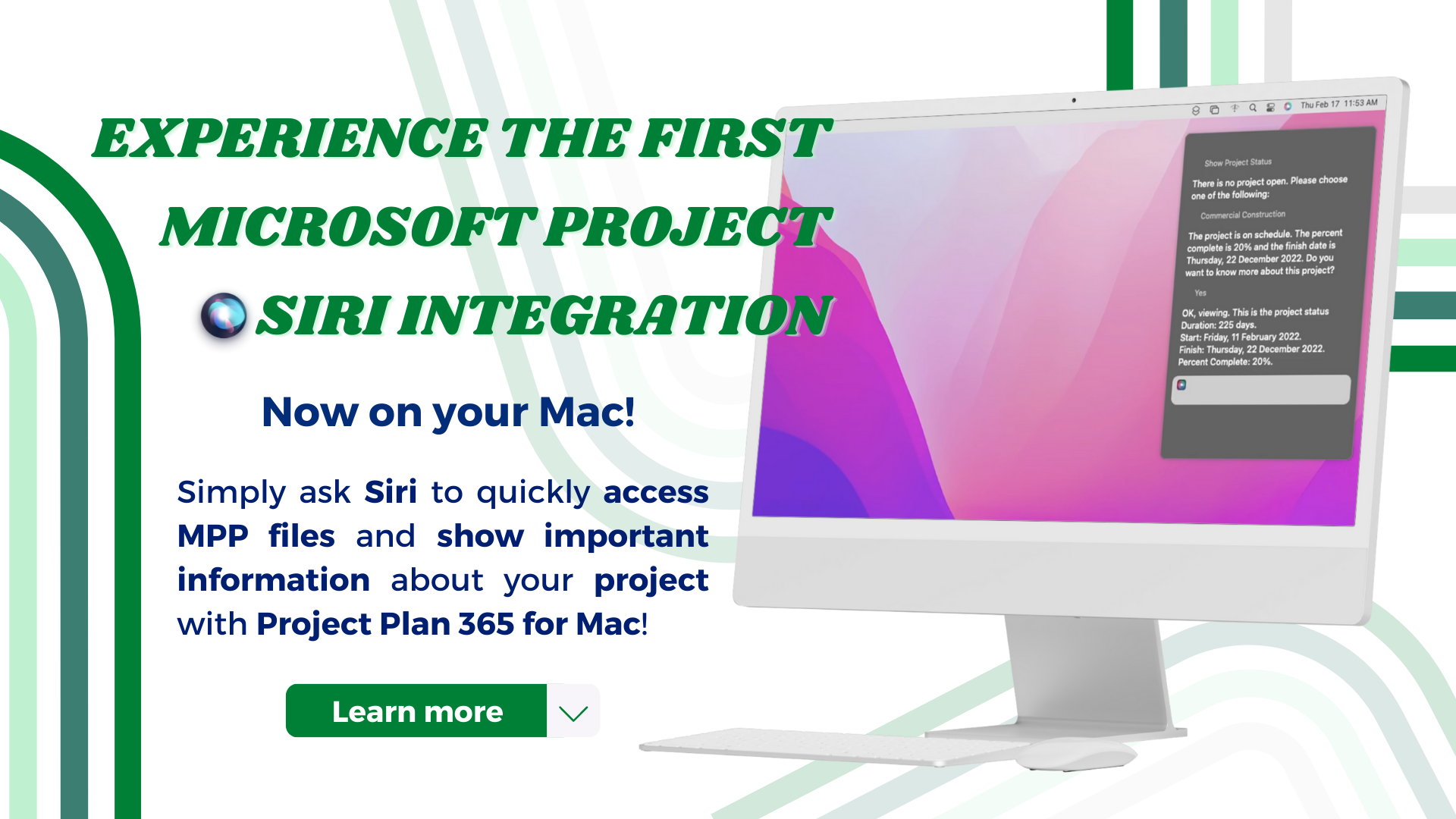 Siri Shortcut for Mac - Project Plan 365