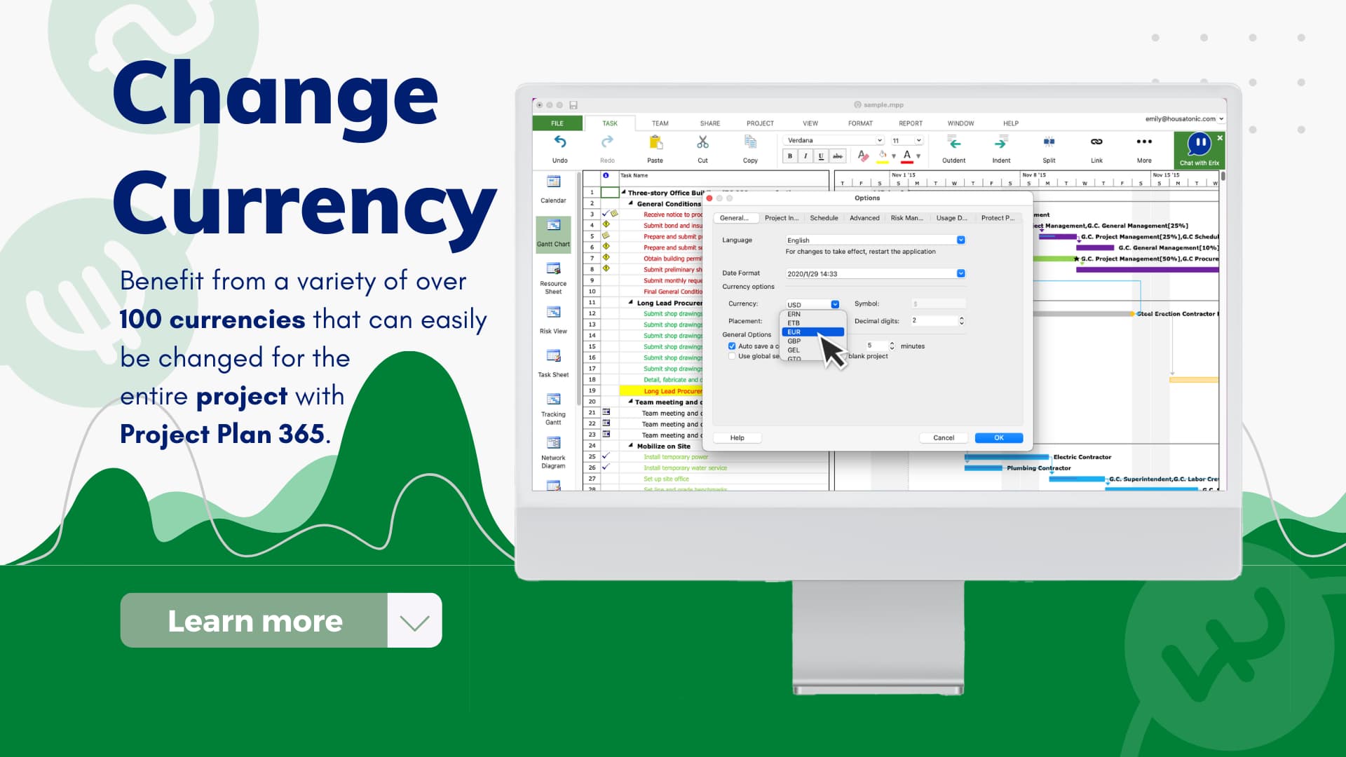 Currency - Project Plan 365
