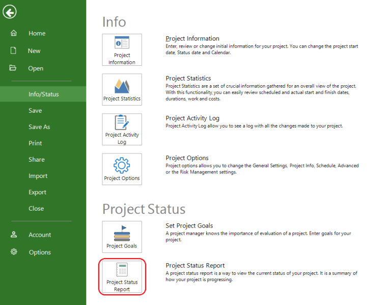 Project Status Report - Project Plan 365