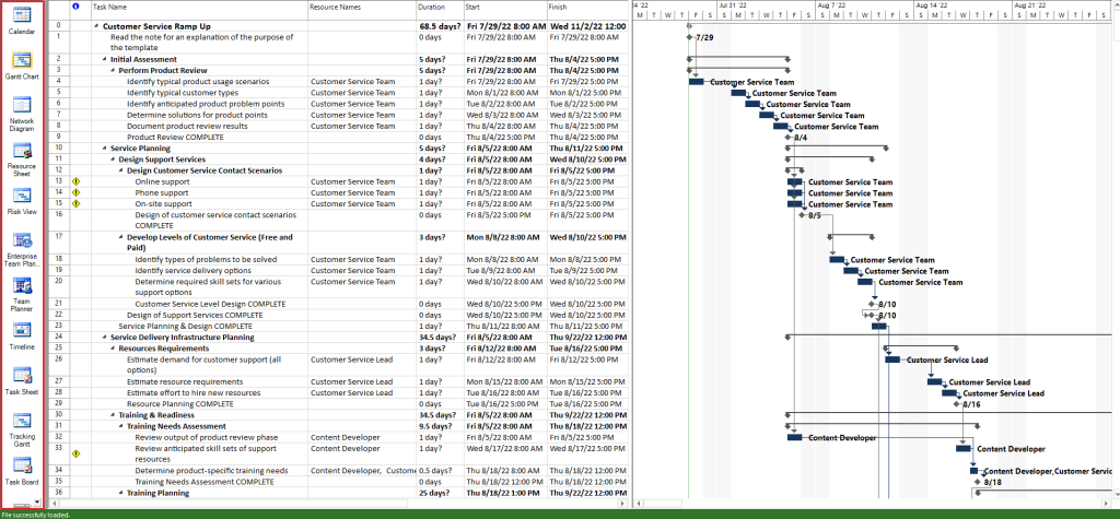 View Bar - Project Plan 365