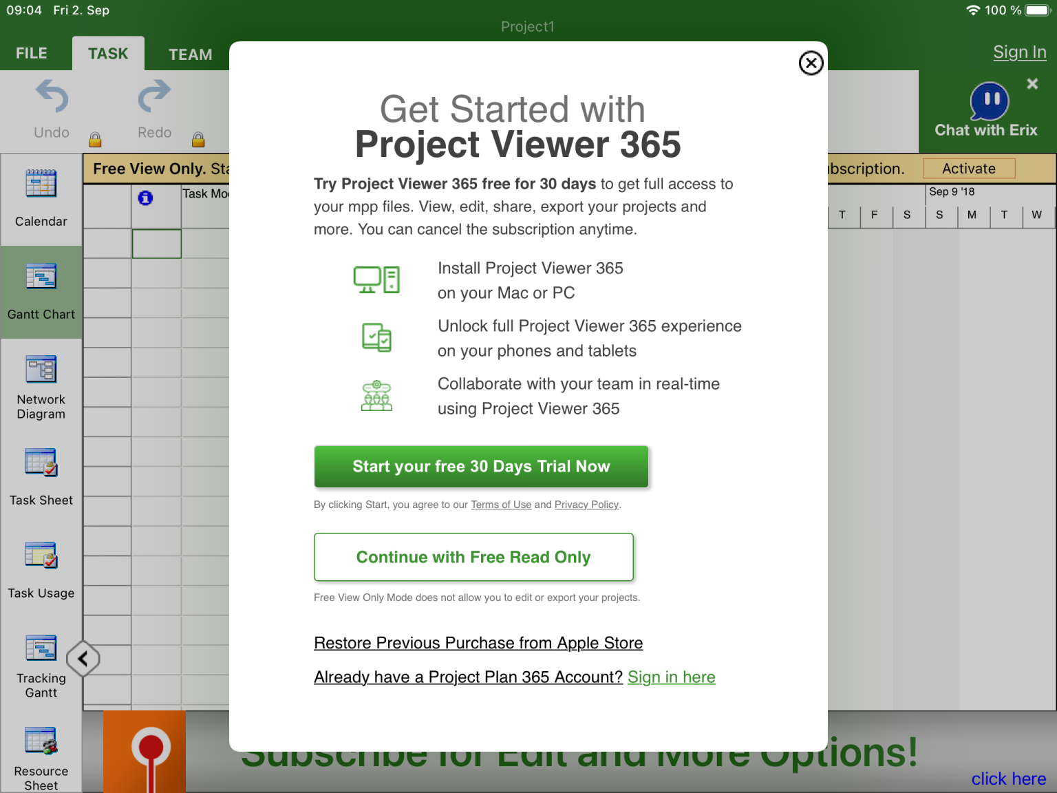 App Store iOS – Start 30-Day Trial and Purchase Standard Editor ...