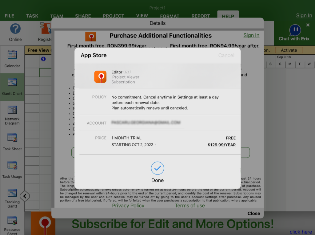 App Store iOS – Start 30-Day Trial and Purchase Standard Editor ...