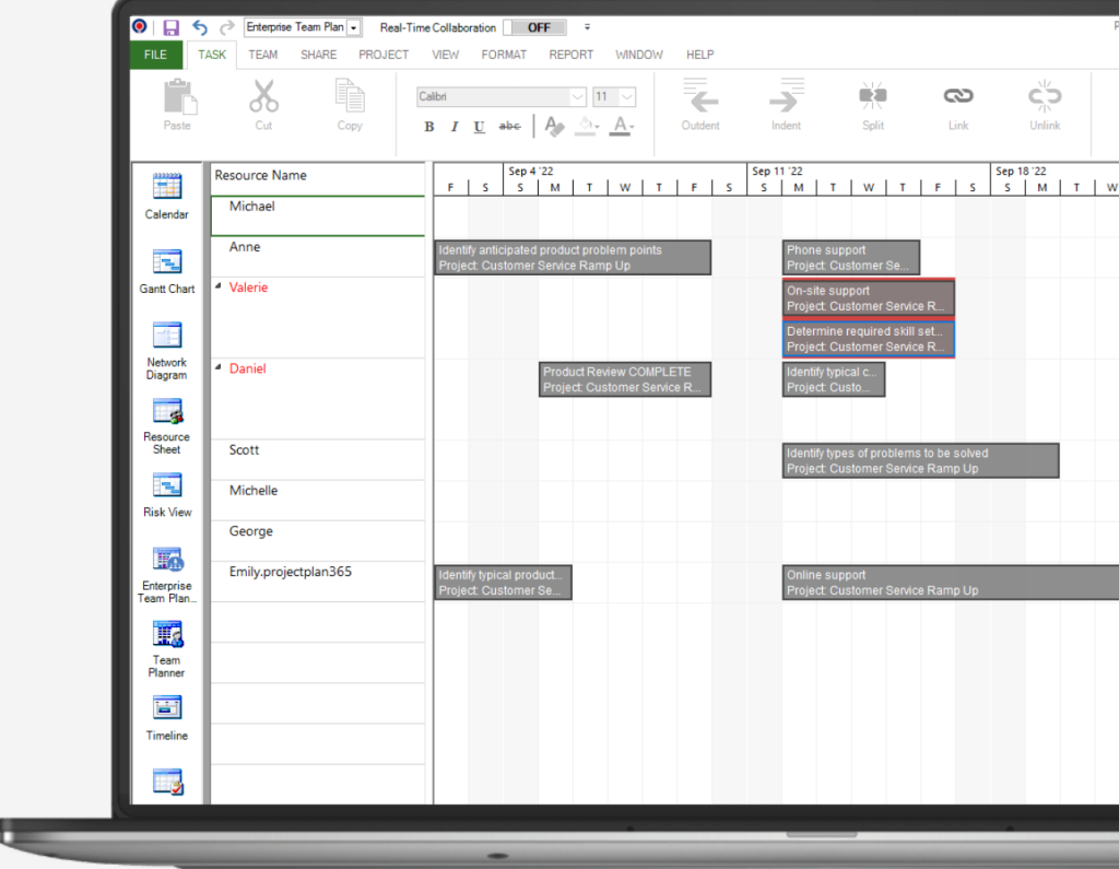 Team Scheduling - Project Plan 365
