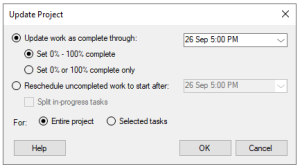 Update Project – Project Plan 365