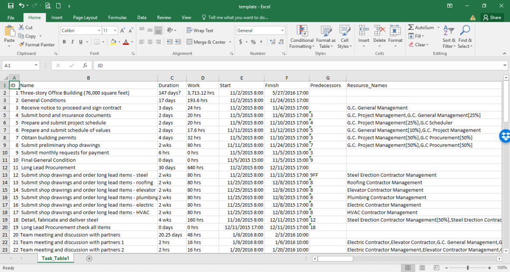 Export to Excel (CSV) - Project Plan 365