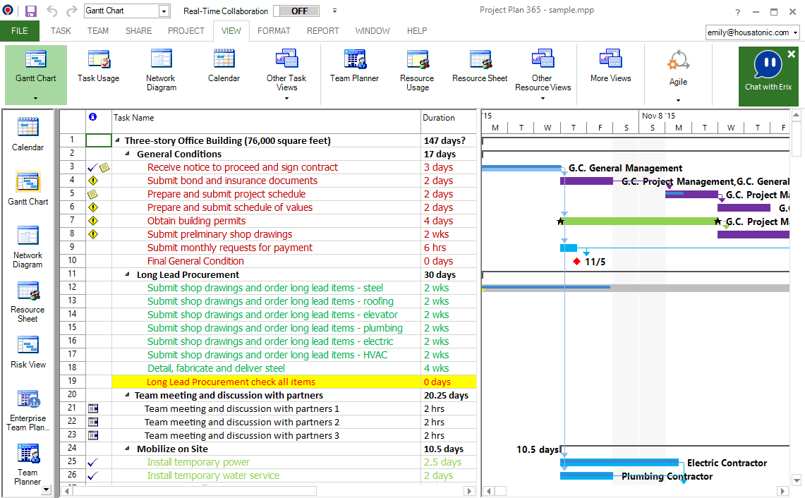 Create Gantt Charts - Project Plan 365