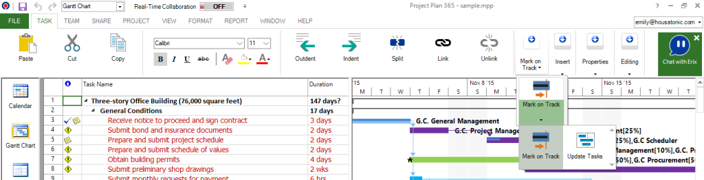 Mark on Track - Project Plan 365