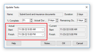 Update Tasks - Project Plan 365
