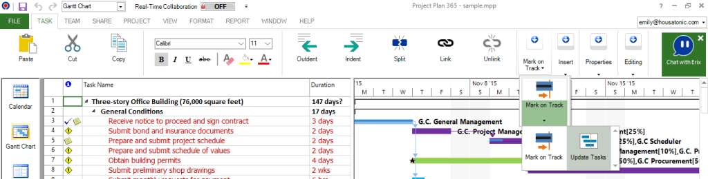 Update Tasks - Project Plan 365