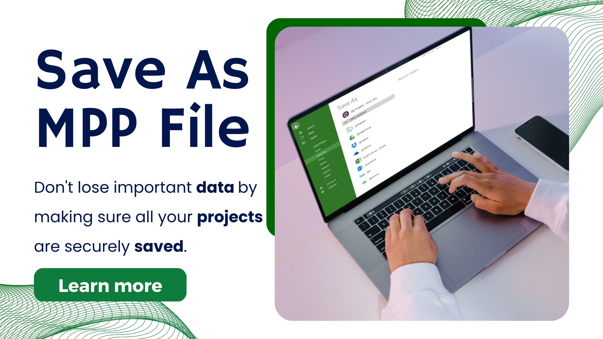 Save As MPP Files - Project Plan 365