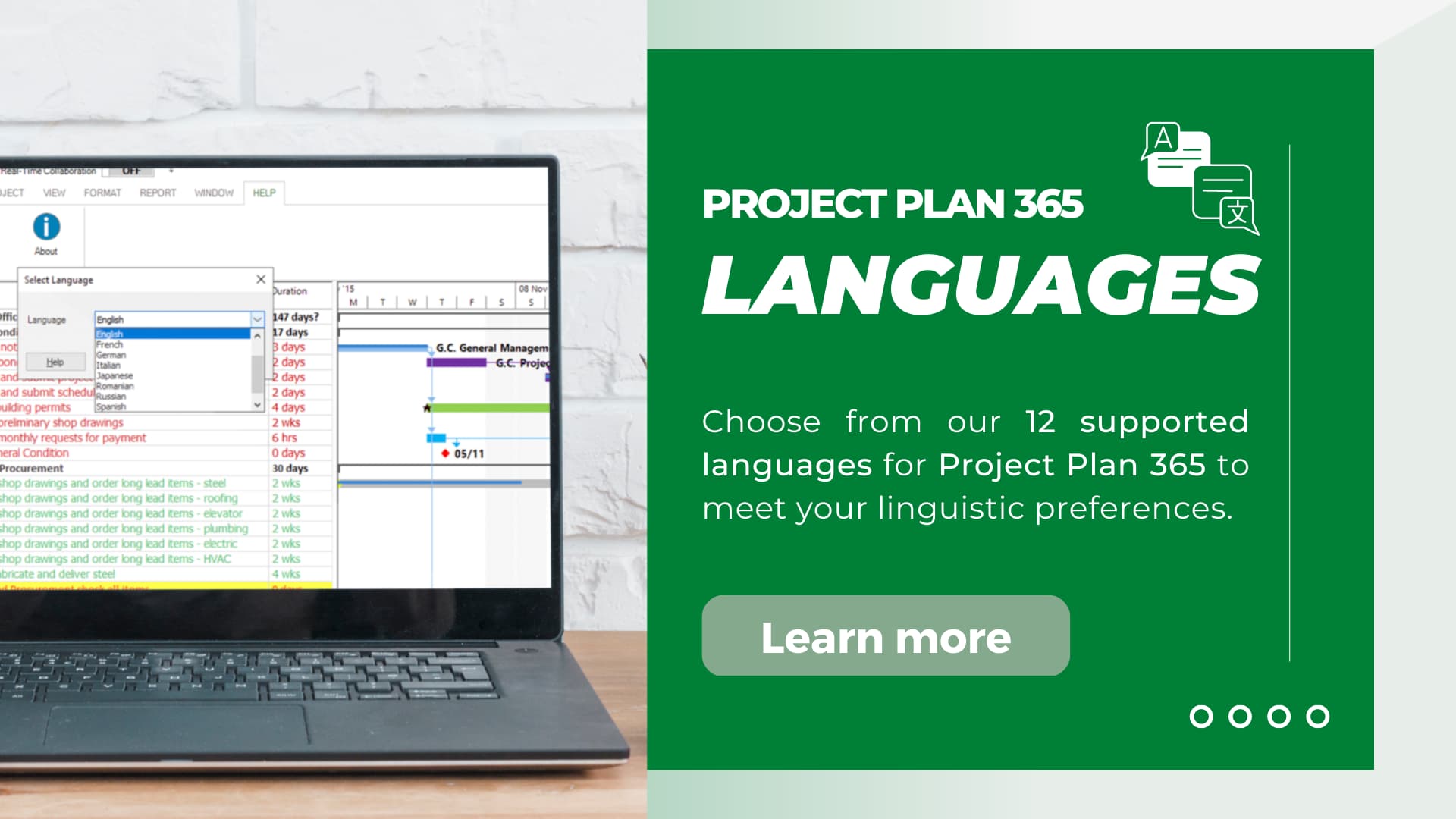 Language - Project Plan 365