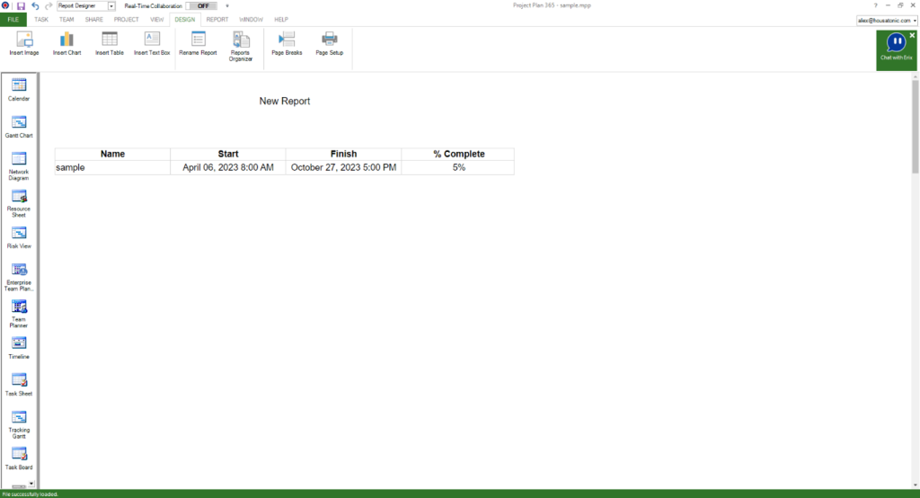 Visual Reports - Project Plan 365