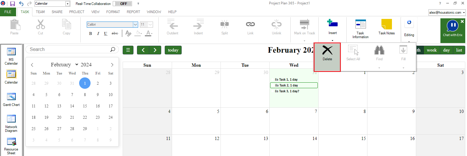 Calendar View - Project Plan 365