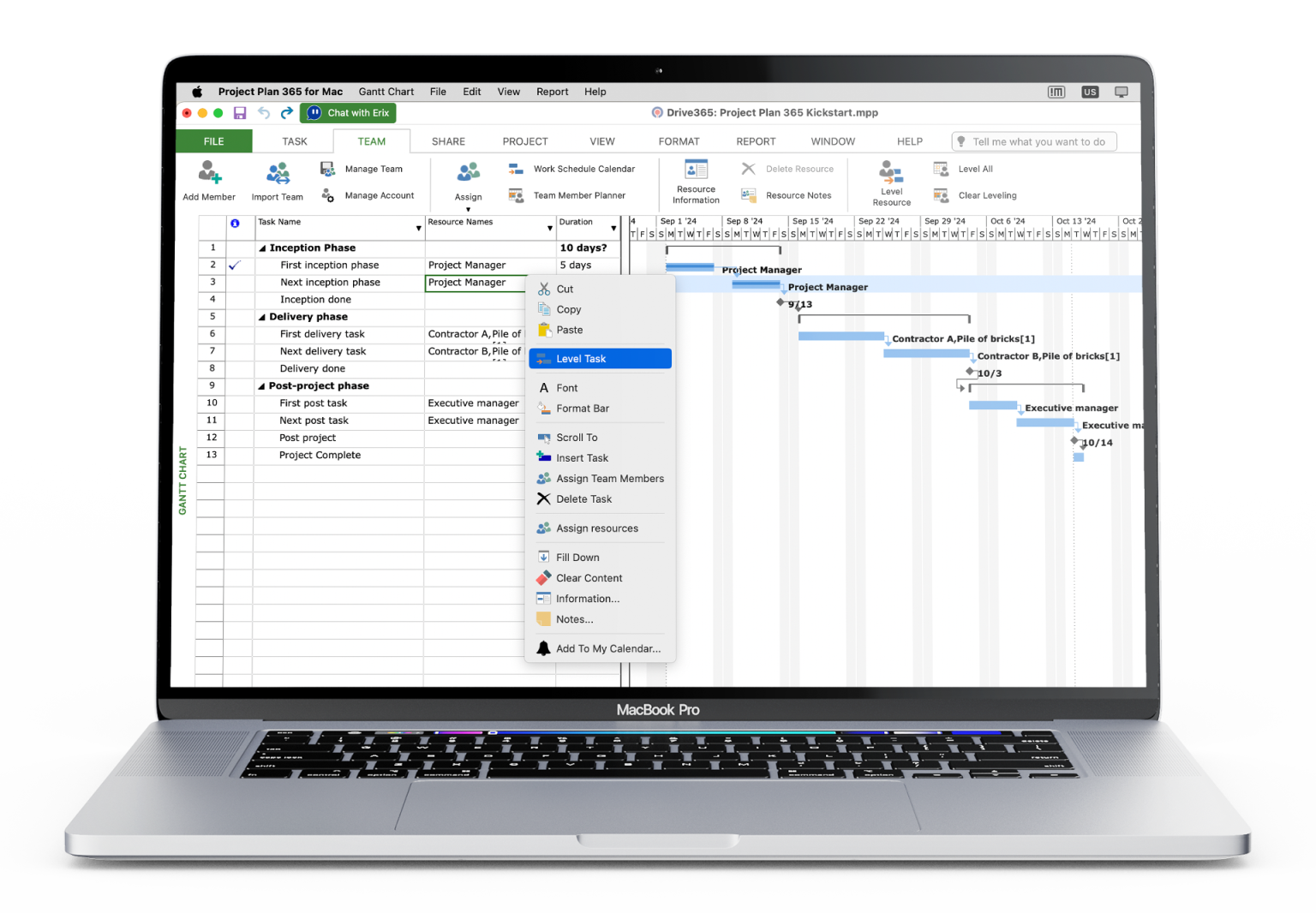 Resource Leveling - Project Plan 365