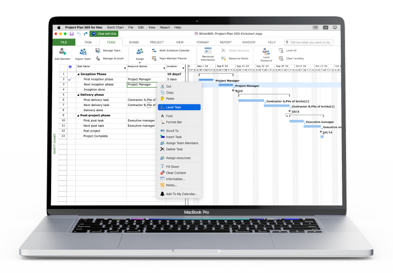 Resource Leveling - Project Plan 365