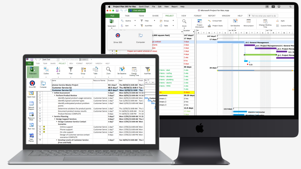 Master Project and Subprojects in Project Plan 365 - Project Plan 365