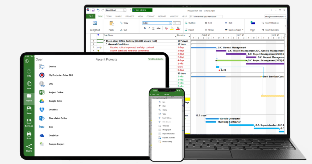 Free Viewer for Microsoft Project - Project Plan 365