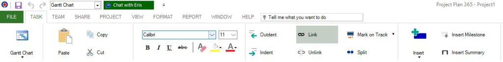 Link multiple tasks - Project Plan 365