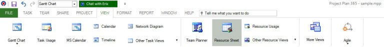 Insert Resource - Project Plan 365